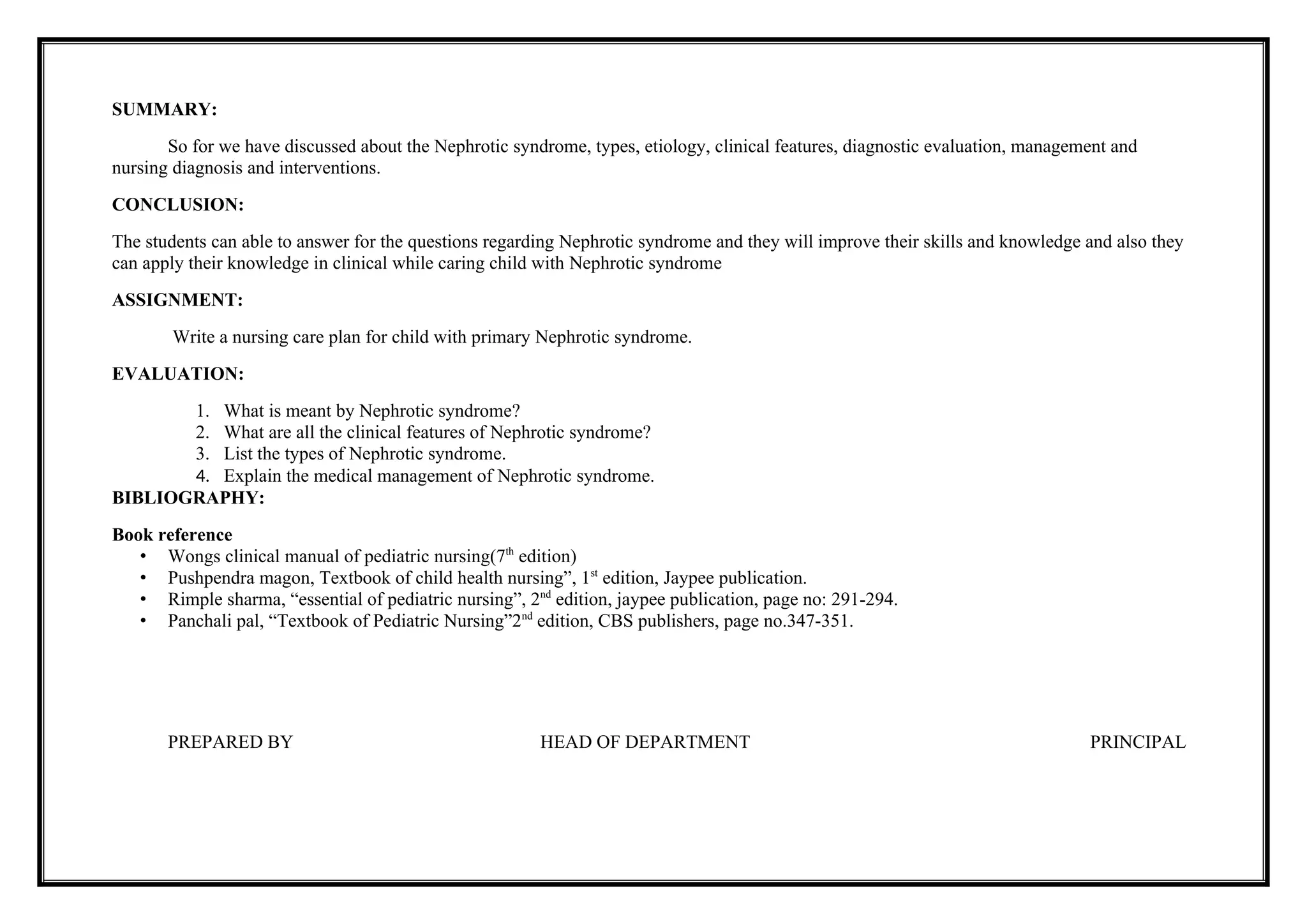 nephrotic syndrome LESSON PLAN COPY.docx