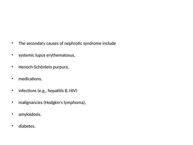 Nephrotic syndrome Neprotic Syndrome NS | PPT