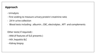nephrotic syndrome in chuldren diagnosis and management | PPTX