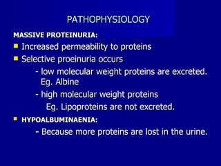 Nephrotic syndrome final | PPT | Blood Disorders | Diseases and Conditions