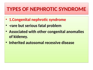 S.Y. G.N.M. Nephrotic syndrome in children.ppt