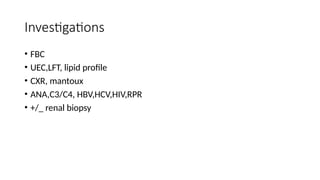 Nephrotic syndrome in children University of Zambia | PPTX