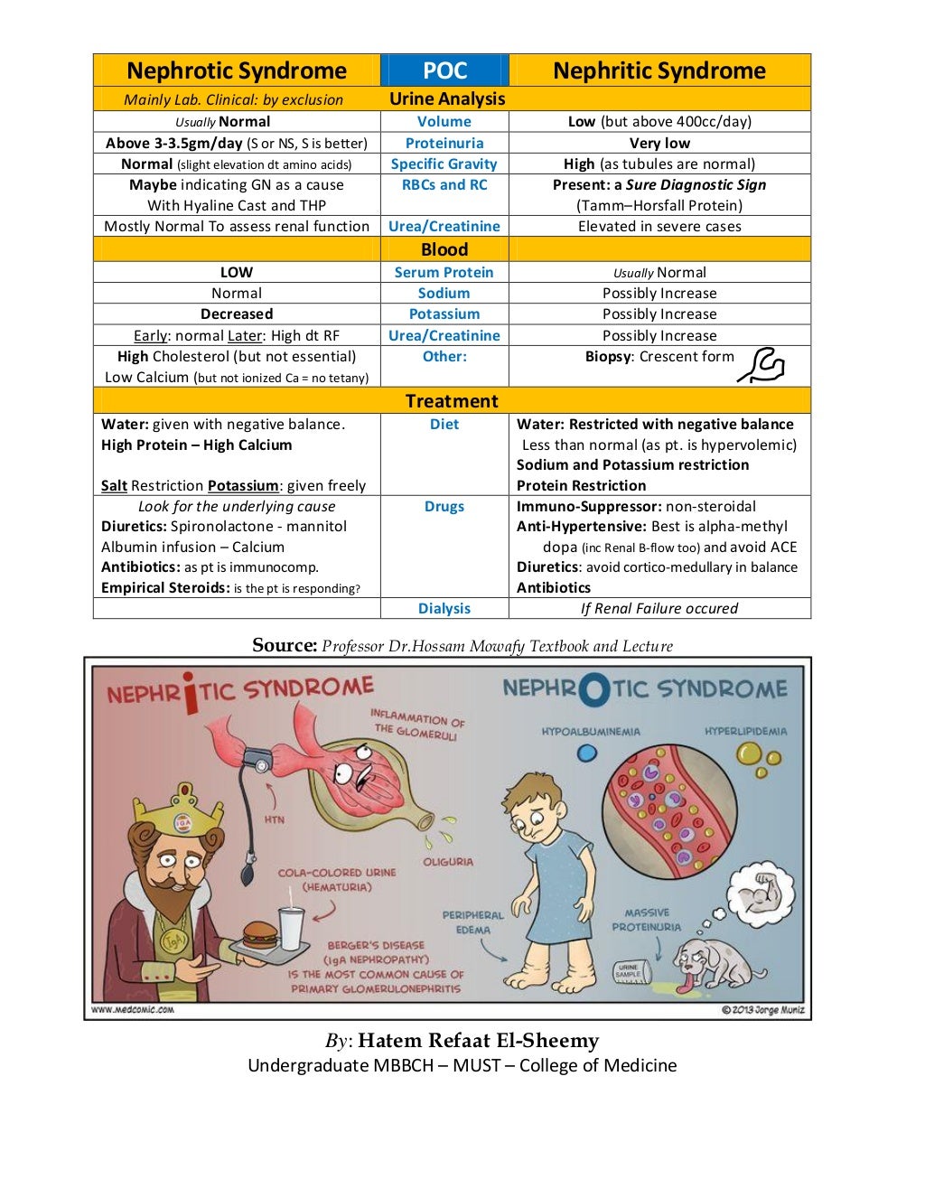 Nephrotic vs nephritic syndrome