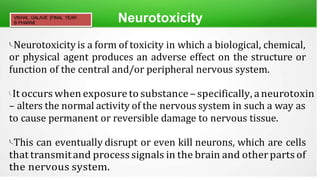 neurotoxicity | DOCX | Brain and Nervous System Disorders | Diseases ...