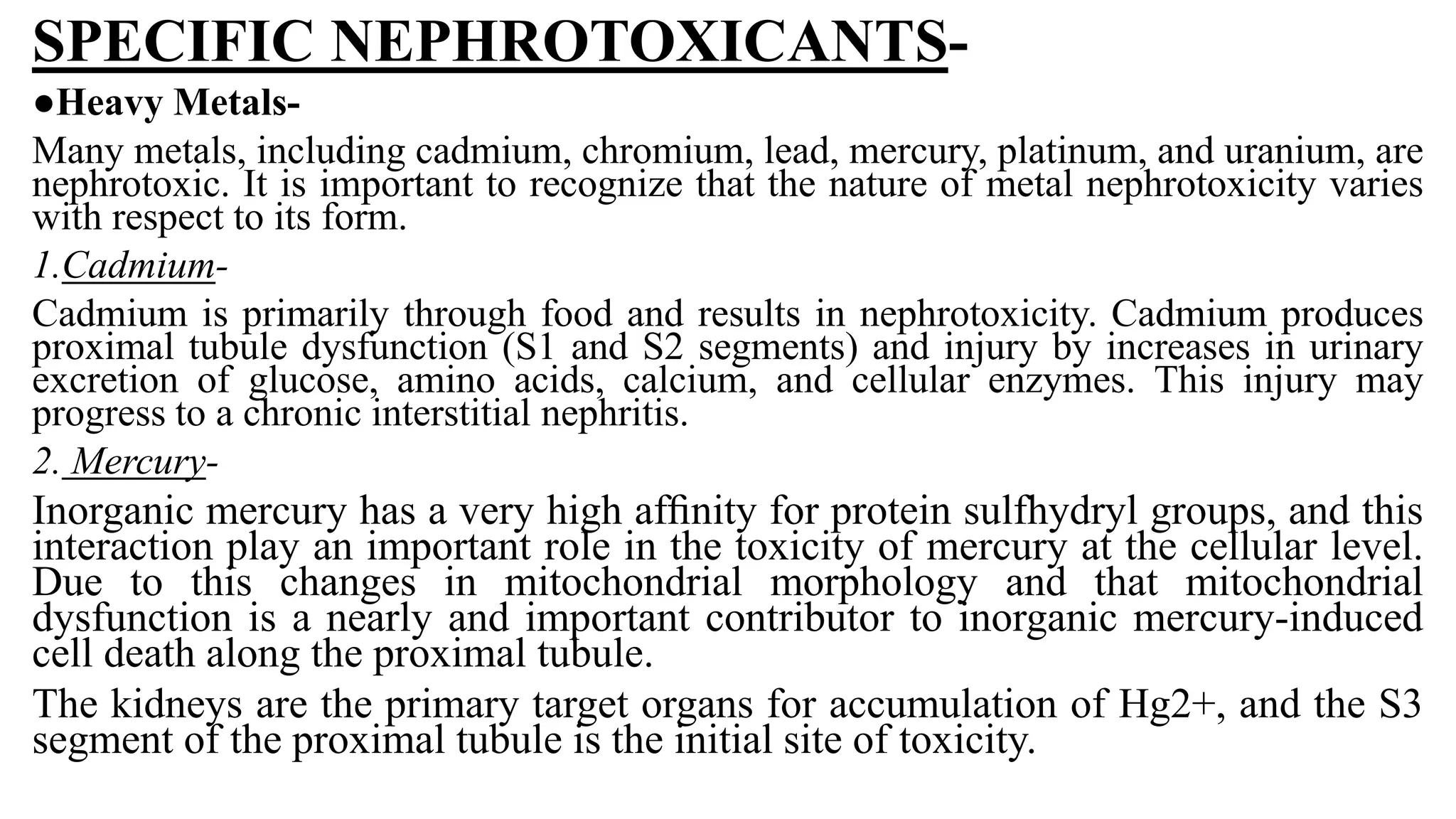Nephrotoxicology - Toxic Responses of the Kidney | PPTX