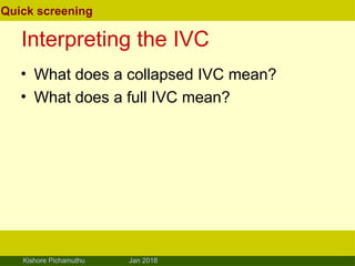 Volume responsiveness with POCUS in Kidney injury | PPTX