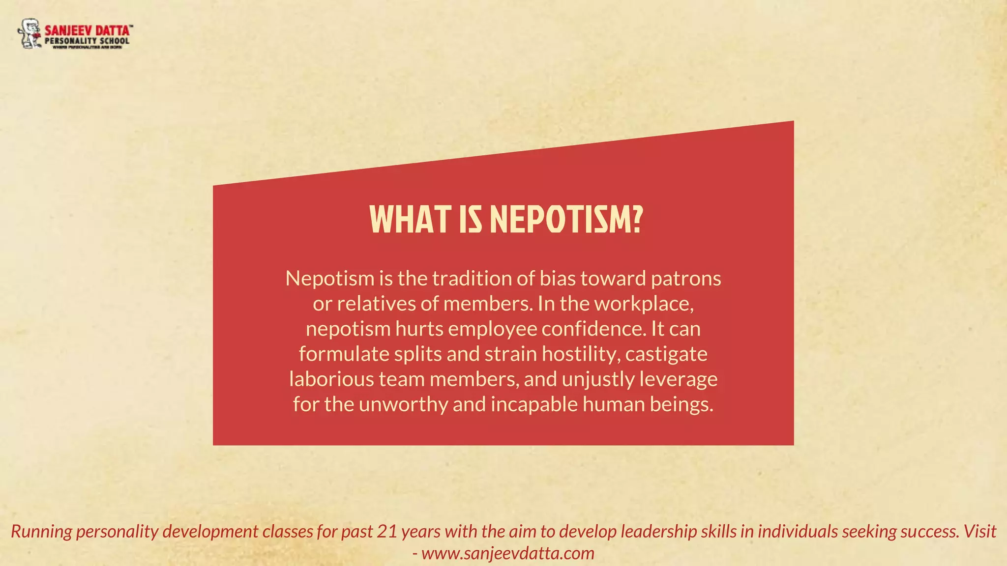 Nepotism in-workplace | PPTX