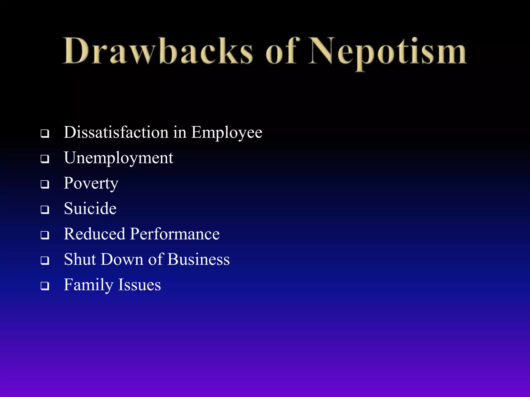 Nepotism, communication skills | PPT