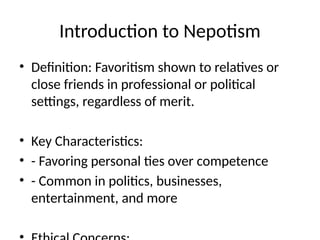 Nepotism_Ethical_Issue_Presentation.pptx