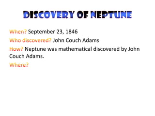 Neptune project by stephanie co | PPTX | Space and Astronomy | Science