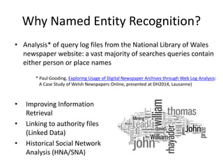 Named Entity Recognition for Europeana Newspapers | PPT
