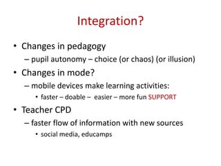 The gradual integration of ICT into the teaching of science | PPT