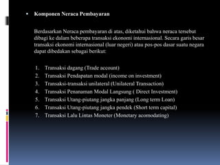Neraca pembayaran | PPTX