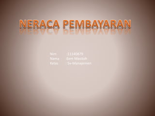 Neraca Pembayaran | PPT