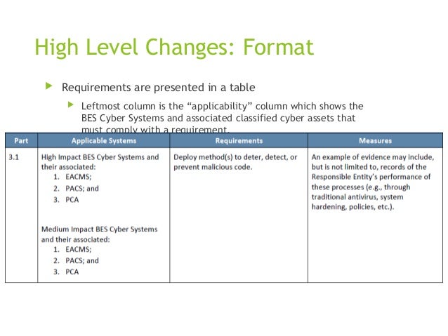 Nerc Version 3 vs Version5 changes