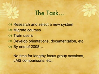 Nercomp08 LMS Migration | PPT | Computing | Technology & Computing