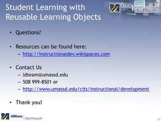 Student Learning with Reusable Learning Objects | PPT