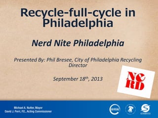 Nerd nite philly recycling pbresee sept 2013 version 2 | PDF ...