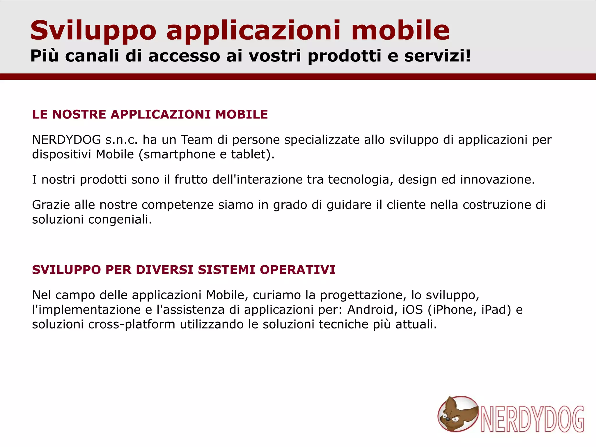 Sviluppo applicazioni mobile | ODP