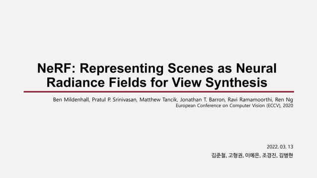 NeRF: Representing Scenes as Neural Radiance Fields for View Synthesis | PDF | 3-D Graphics ...
