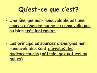 éNergies Non Renouvelables | PPT