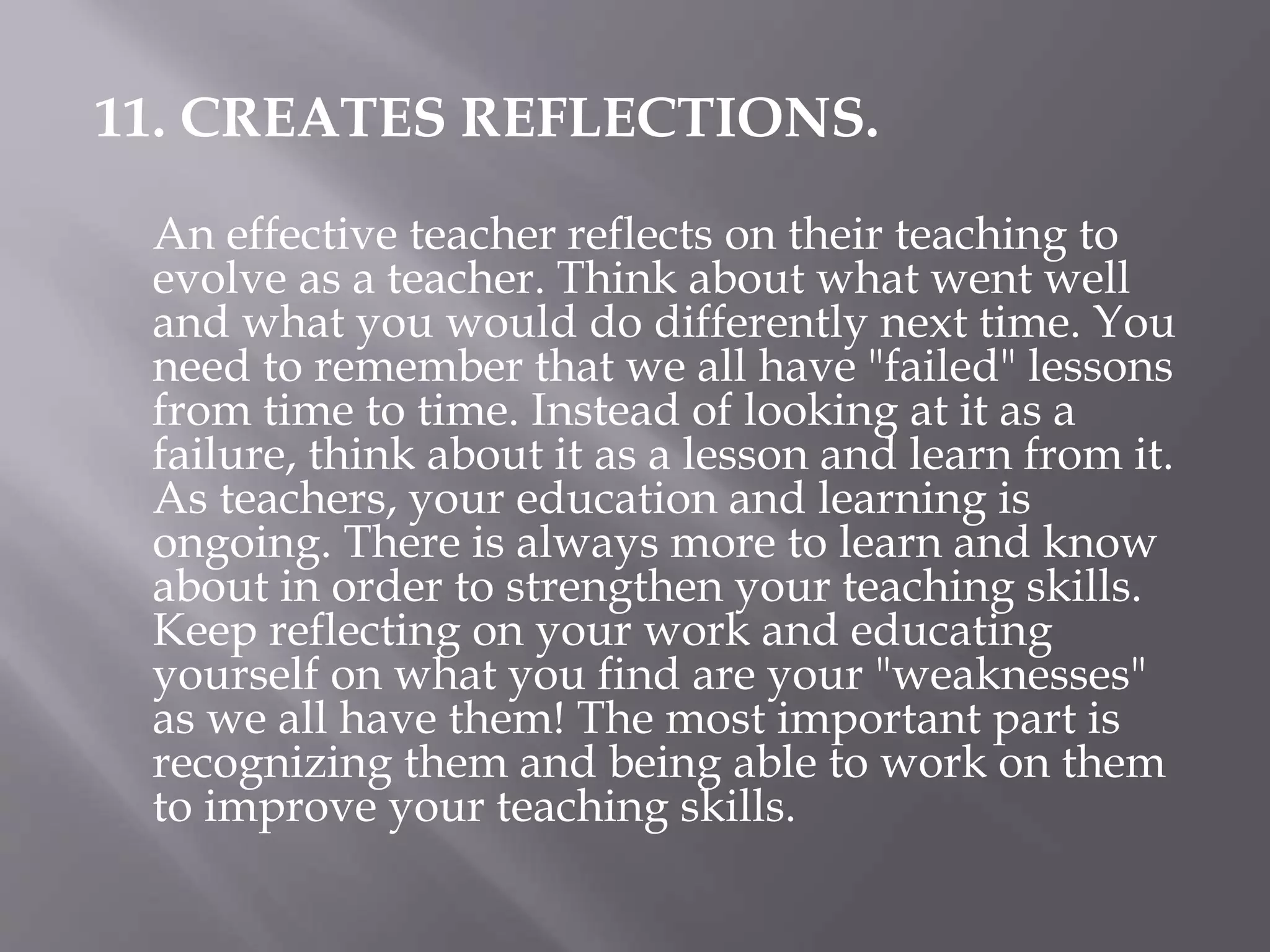 11 Habits of an Effective Teacher | PPTX