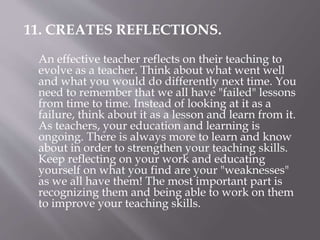 11 Habits of an Effective Teacher | PPTX