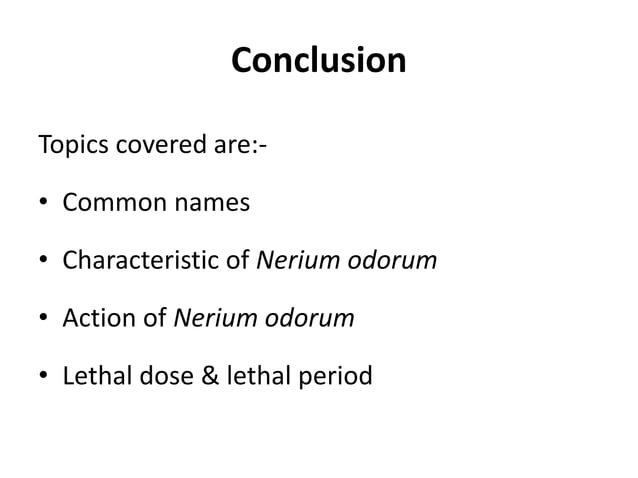 Nerium odorum | PPTX | Gardening | Home & Garden