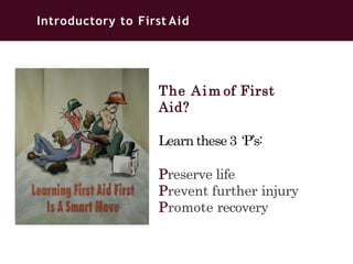 first aid medical emergencies.pptx | First Aid | Injuries