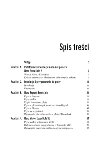 Nero 7 Essentials. Ćwiczenia praktyczne | PDF
