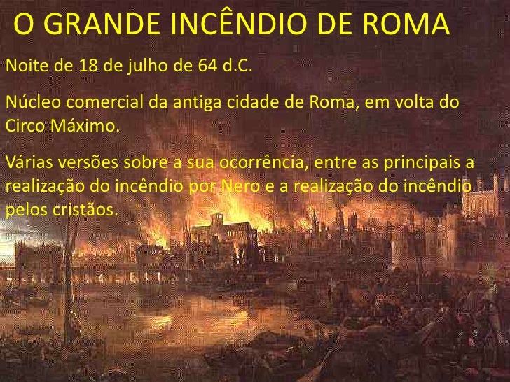 Nero e o grande incêndio de roma atualizado