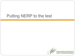 Nitrous Oxide Emissions Reduction (NERP) | PPT
