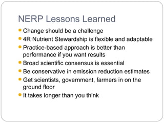 Nitrous Oxide Emissions Reduction (NERP) | PPT | Agriculture | Industries