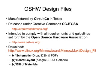 MinnowBoard MAX: Open Source Hardware 64-bit x86 Single Board Computer | PDF