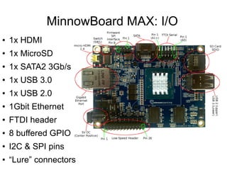 MinnowBoard MAX: Open Source Hardware 64-bit x86 Single Board Computer | PDF