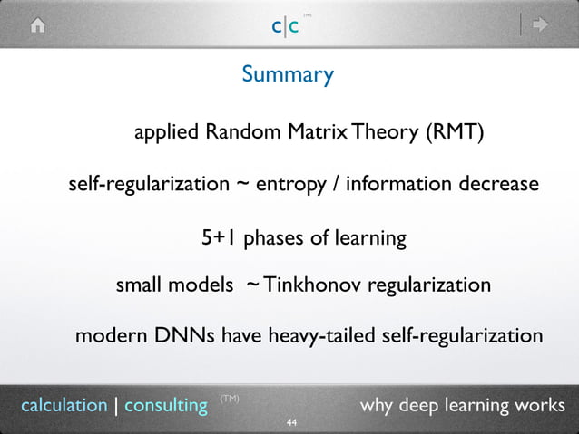 Why Deep Learning Works: Self Regularization in Deep Neural Networks | PPT