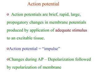 nerve action potential power point presentation | PPT