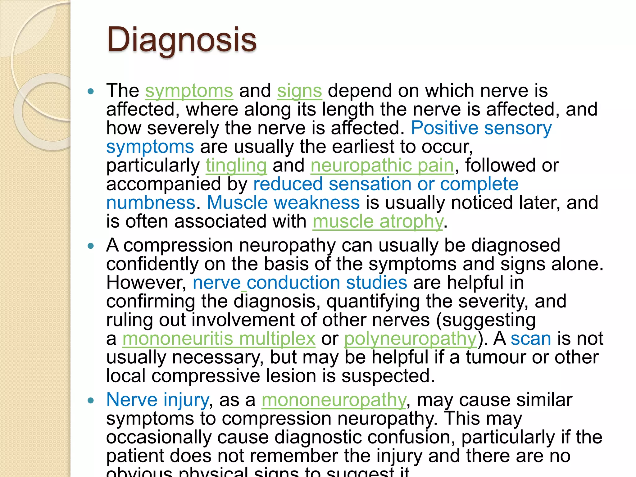 Peripheral Nerve compression syndrome | PPTX | Death, Injury, or ...