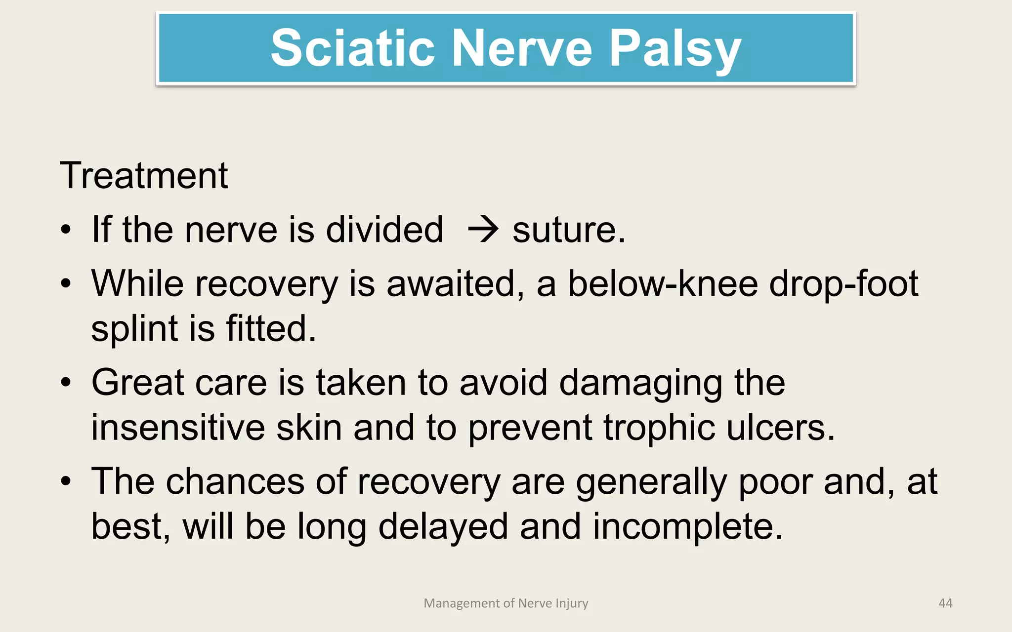 Management of Nerve Injury | PPTX