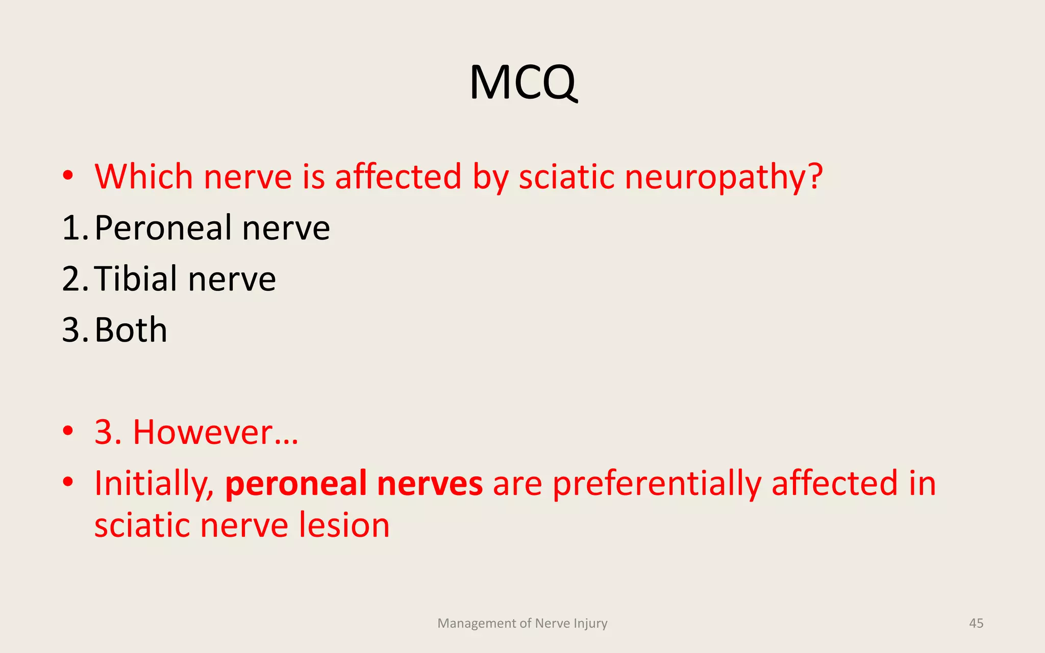 Management of Nerve Injury | PPTX