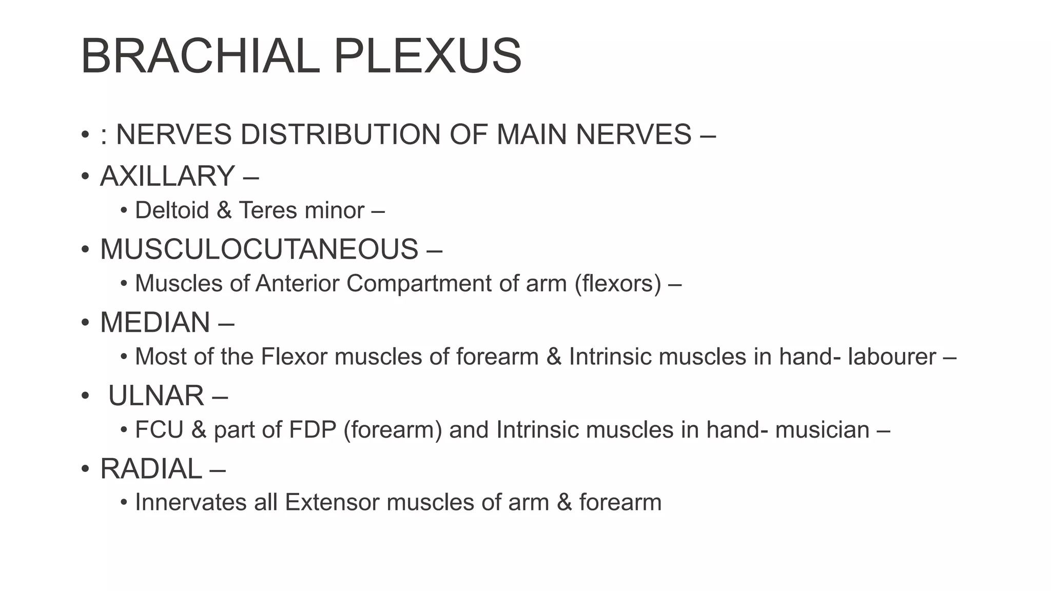 Nerve injury of upper limb | PPTX