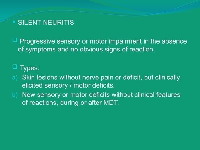 Nerve Involvement and management of neuritis in Leprosy | PPTX