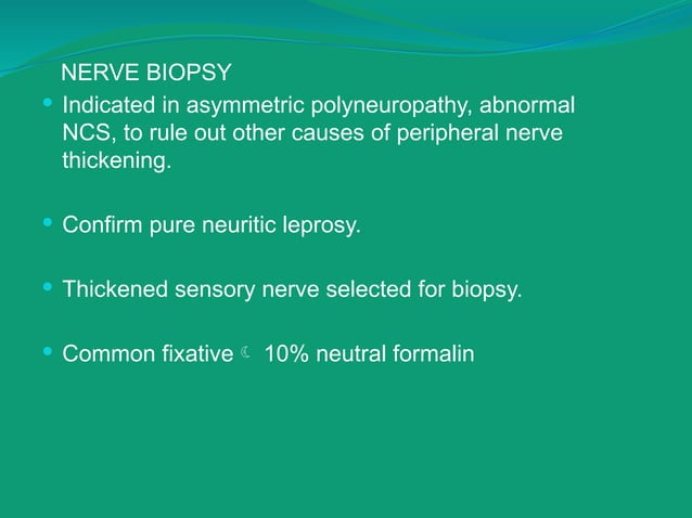 Nerve Involvement and management of neuritis in Leprosy | PPTX