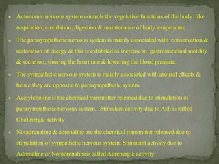 Nerverous sytem acting drugs | PPT