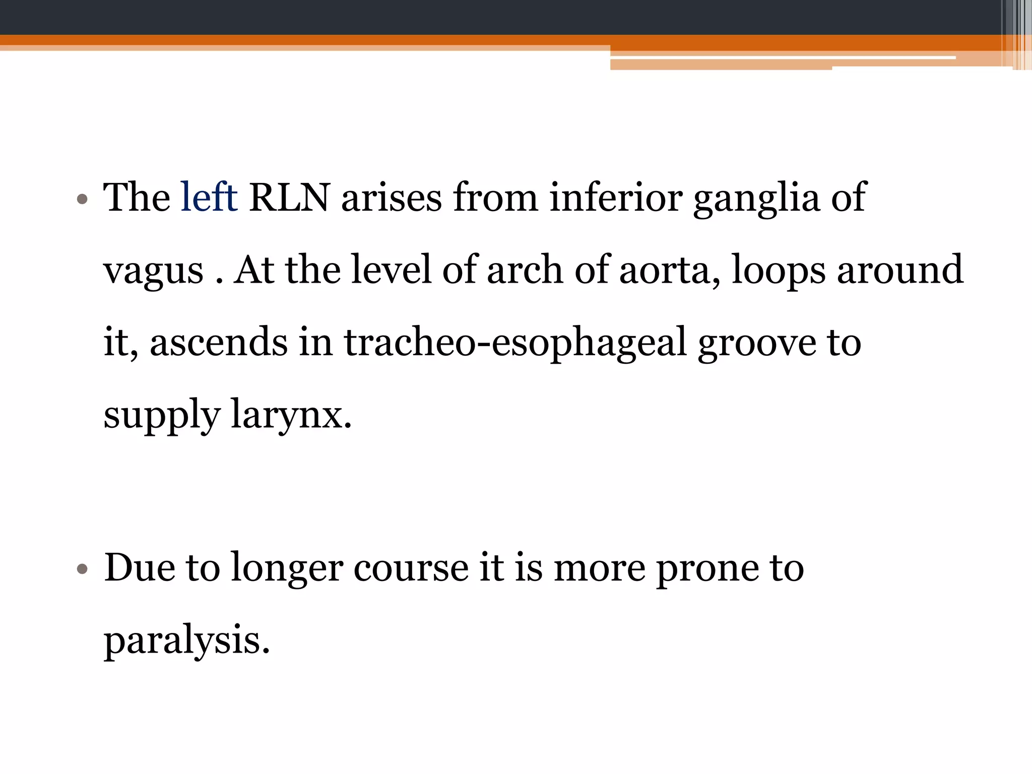 Nerve supply of larynx & laryngeal paralysis | PPTX