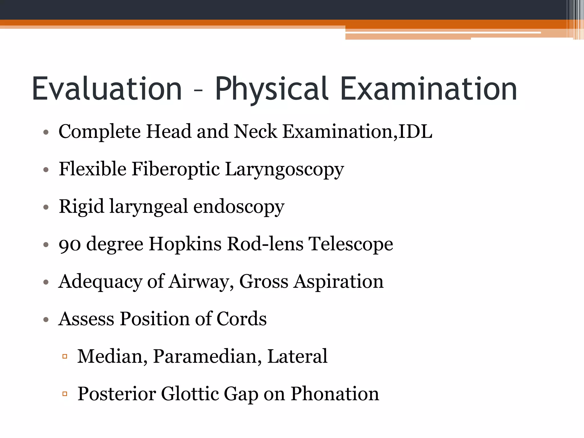 Nerve supply of larynx & laryngeal paralysis | PPTX