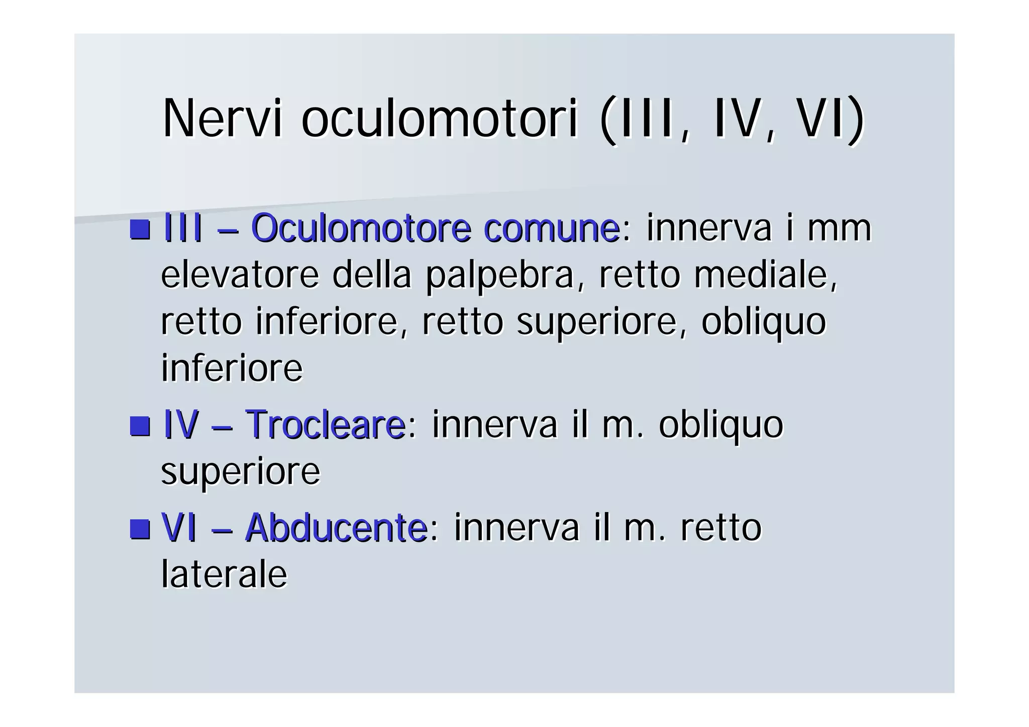 Nervi cranici | PDF