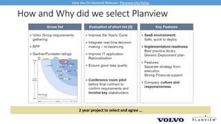 Transforming Volvo: Creating a Single Source for the Enterprise Portfolio | PPTX