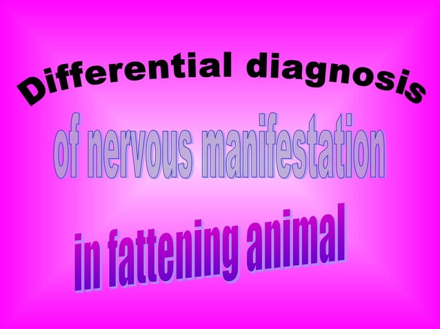 Nervous manifestation in fatting | PPT