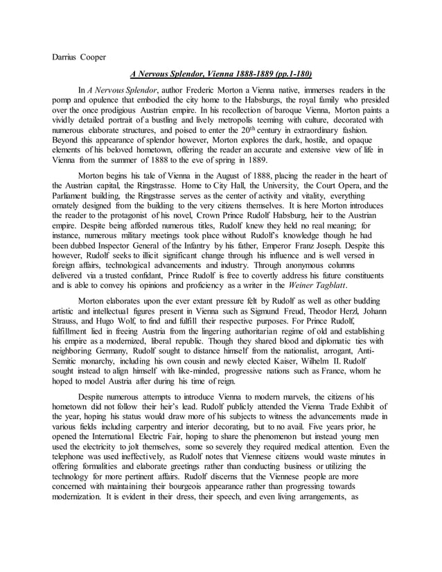 Nervous splendor analysis | PDF